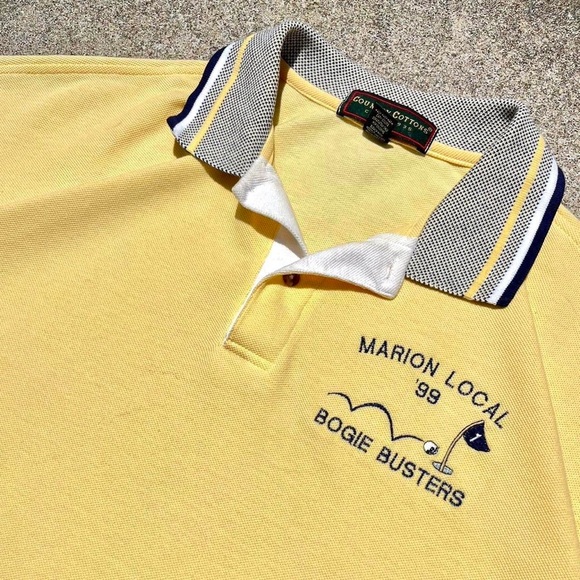 American Vintage | Shirts | Vintage 9s Golf Polo Embroidered Graphic ...
